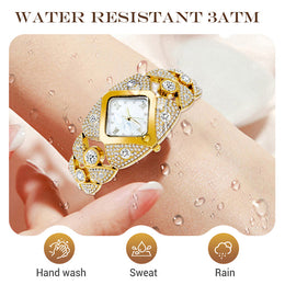 ⏳Time-limited Special⌛Women's Retro Quartz Watch with Sparkling Rhines ...